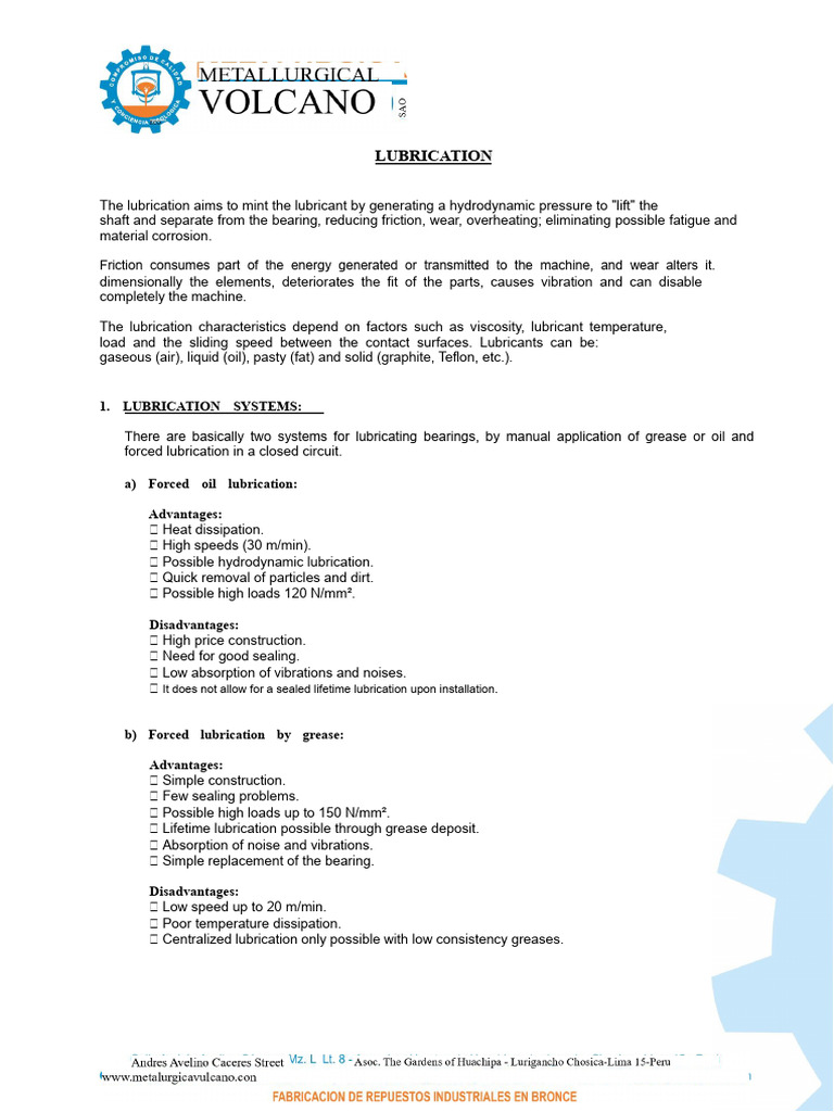 Understanding Lubrication Systems and Types | PDF | Lubricant | Bearing ...
