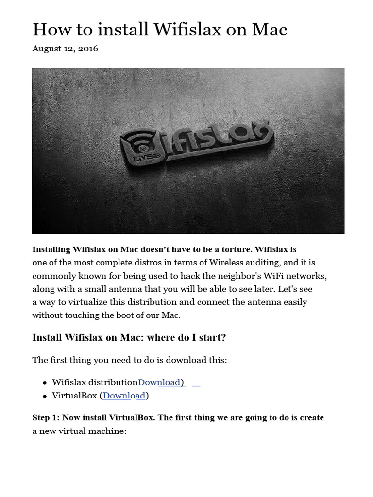How To Install Wifislax On Mac | PDF | Linux Distribution | Software