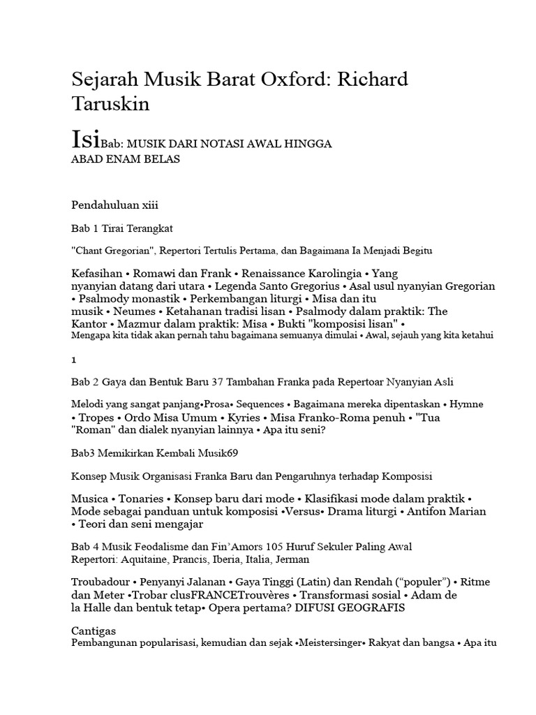 Sejarah Musik Barat Oxford - Richard Taruskin 2 | PDF