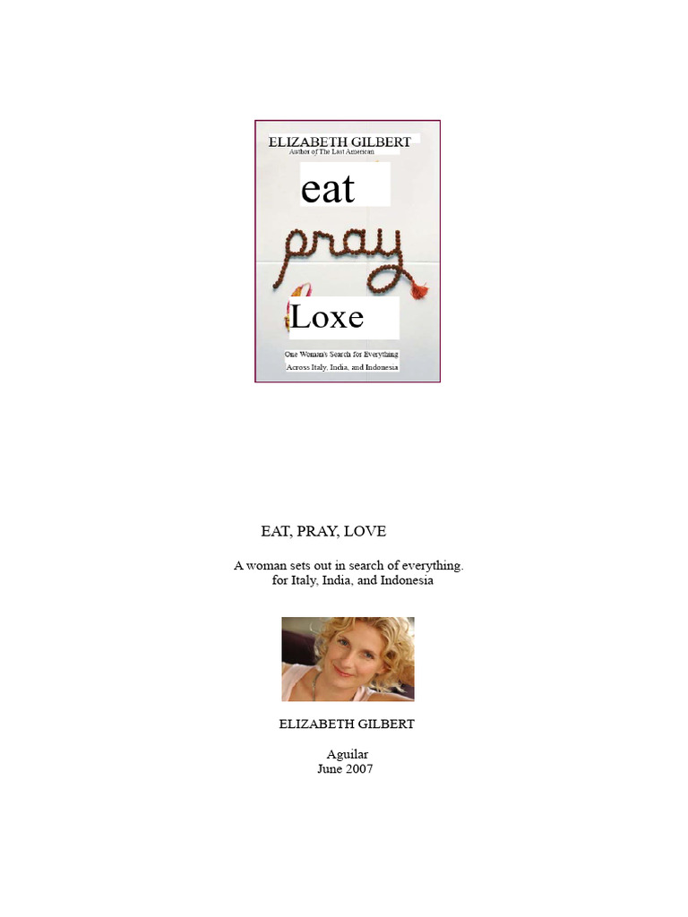 Press Dossier Eat Pray Love PDF | PDF