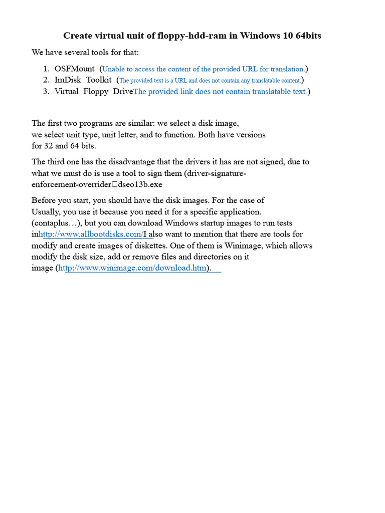 Create Virtual Floppy Drive on Windows 10 | PDF | Floppy Disk ...