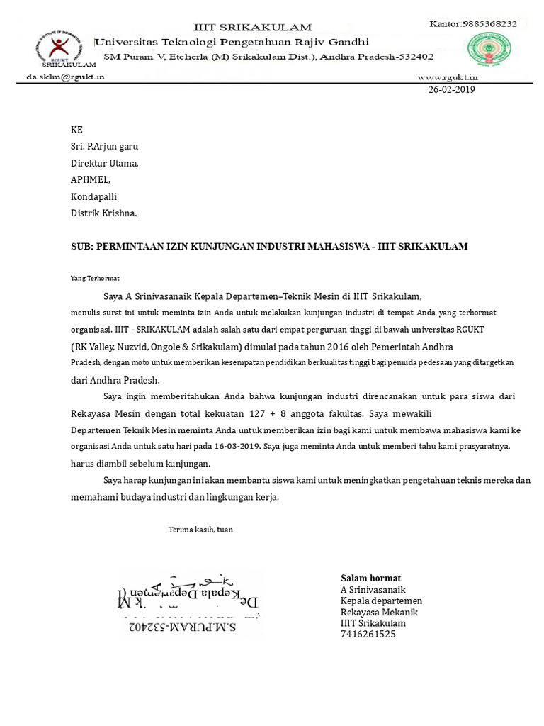 Kunjungan Industri APHMEL | PDF