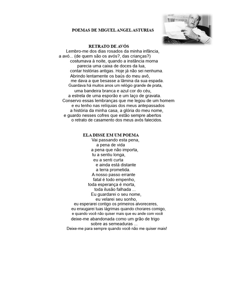 Poemas de Miguel Angel Asturias | PDF | Amor
