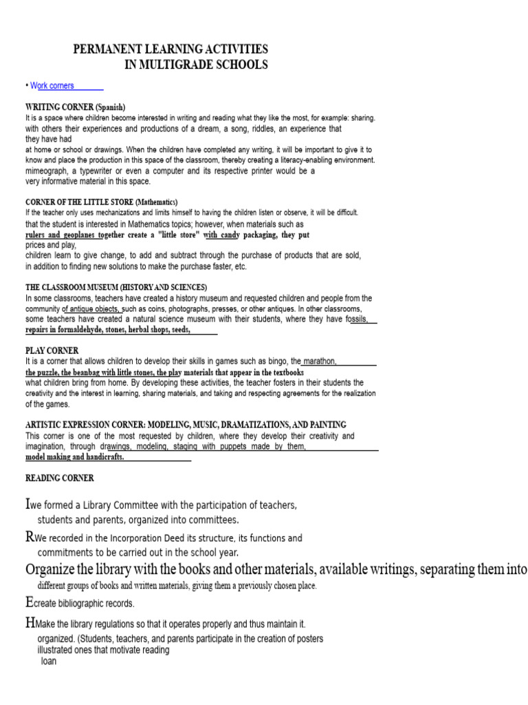 Permanent Learning Activities | PDF | Books | Attitude (Psychology)