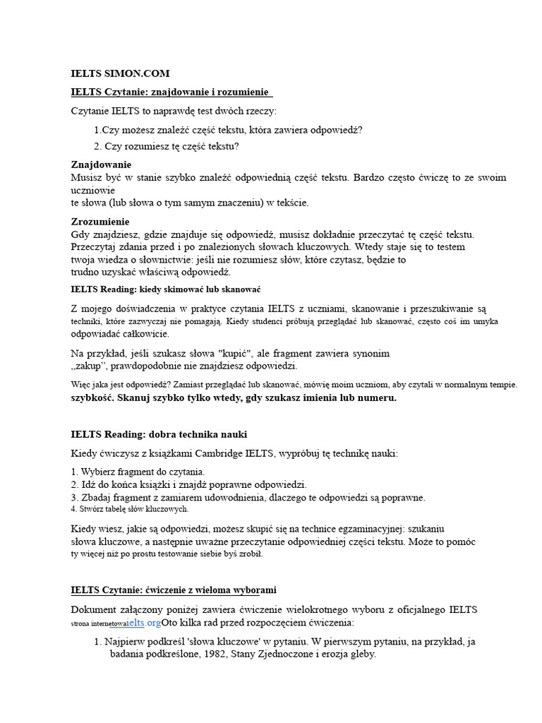 IELTS Reading-Simon | PDF