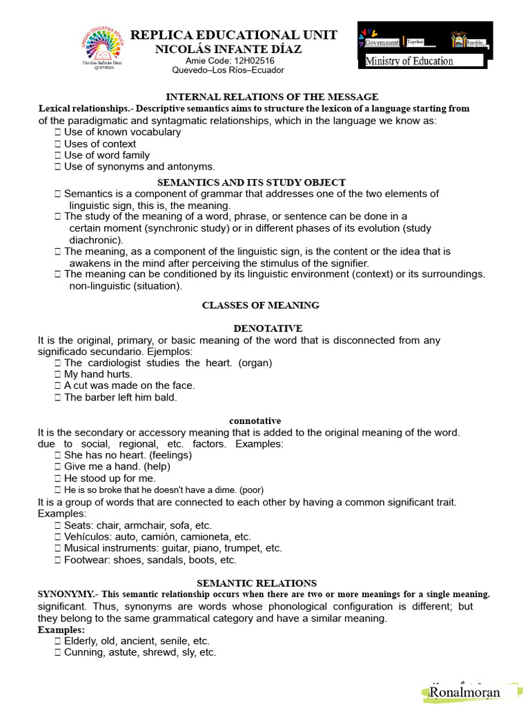 Internal Relations of The Message - Critical Reading of The Message ...