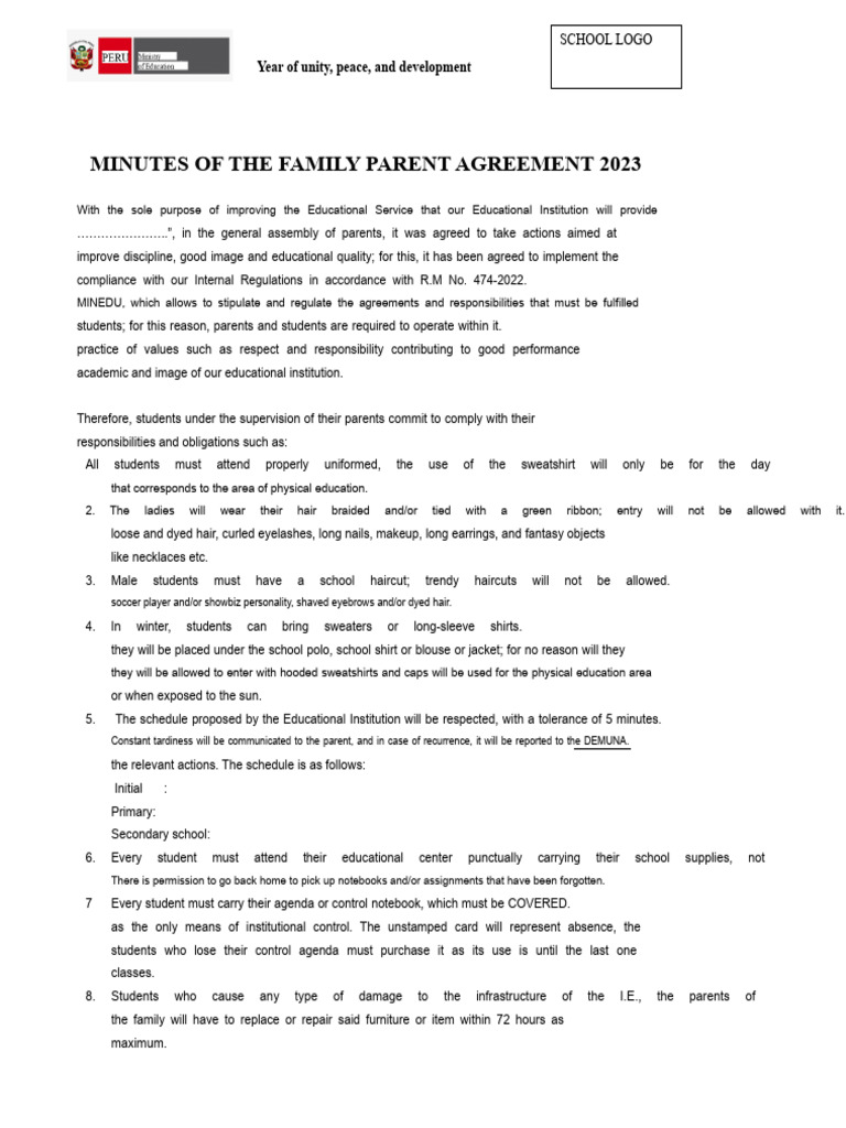 10 Parent Commitment Act 2023-1 | PDF