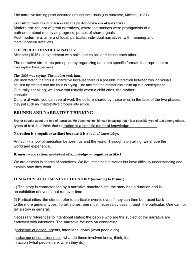 Bruner and Narrative Thought | PDF | Narrative | Knowledge
