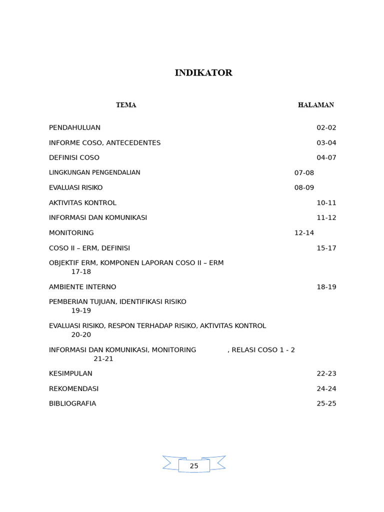 Laporan Pekerjaan Coso Erm | PDF