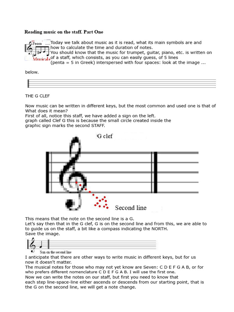 Course To Read Music On The Staff | PDF | Musical Notation | Clef