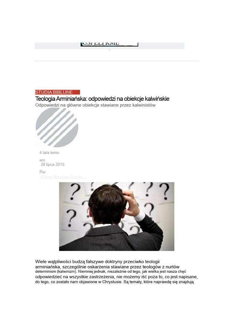 Odrzucając Kalwinizm | PDF