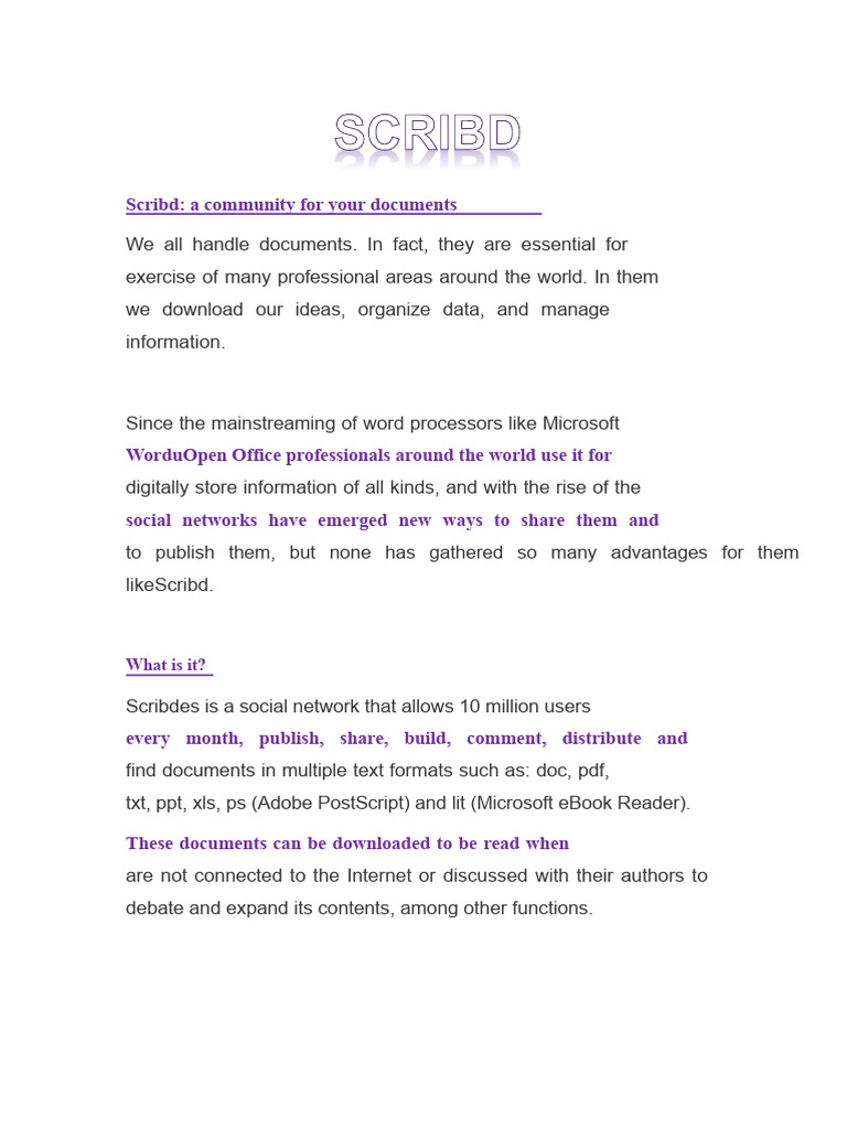 What Is Scribd and What Is It For? | PDF | Scribd | Computing