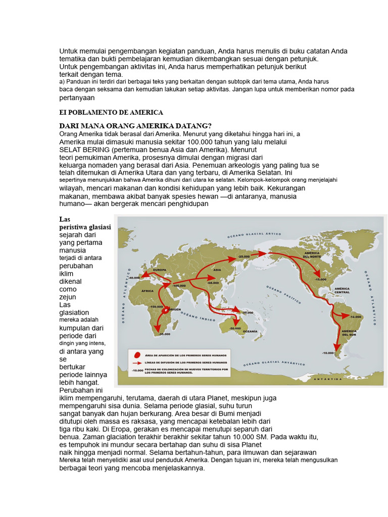 Teori Asal Usul Manusia Amerika | PDF