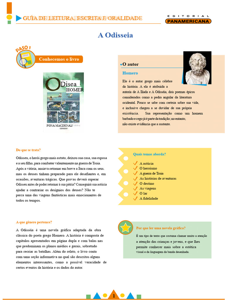 GUIA DE LEITURA A Odisseia Novela Gráfica | PDF | Ulisses | Odisseia