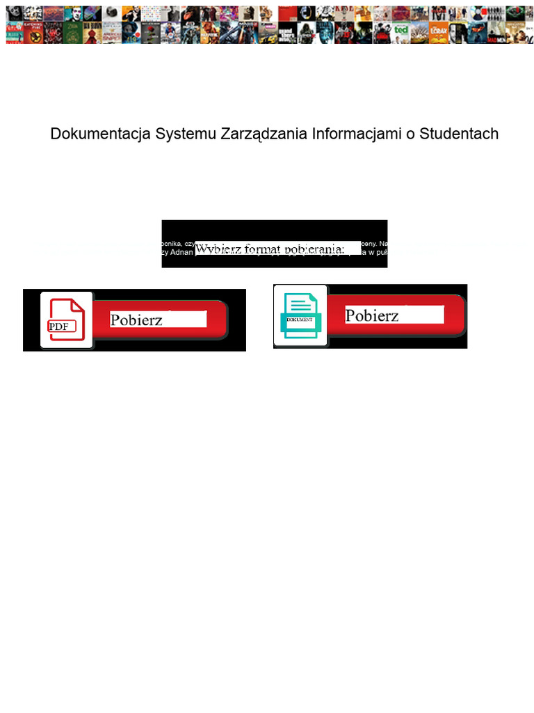 Dokumentacja Systemu Zarządzania Informacjami o Studentach | PDF