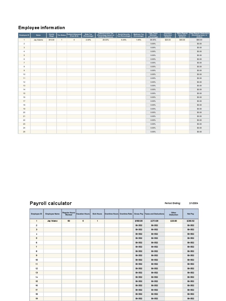 Payroll Calculator | PDF