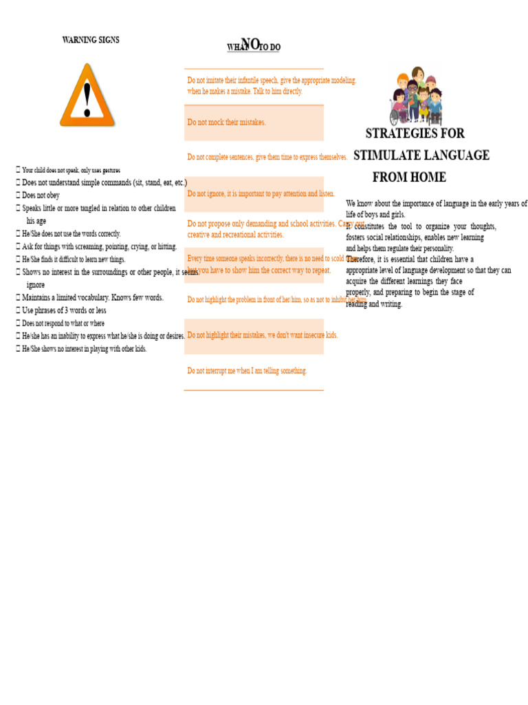 Child Language Development Strategies | PDF | Language Development ...