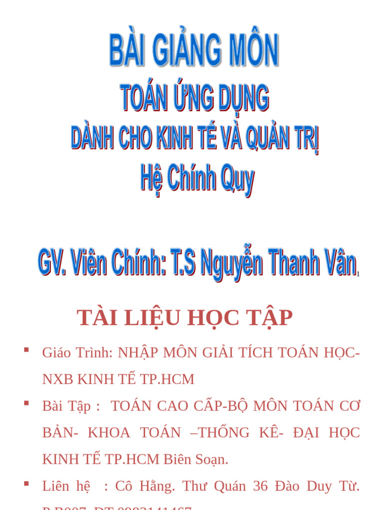 Gioi Thieu Mon Hoc | PDF