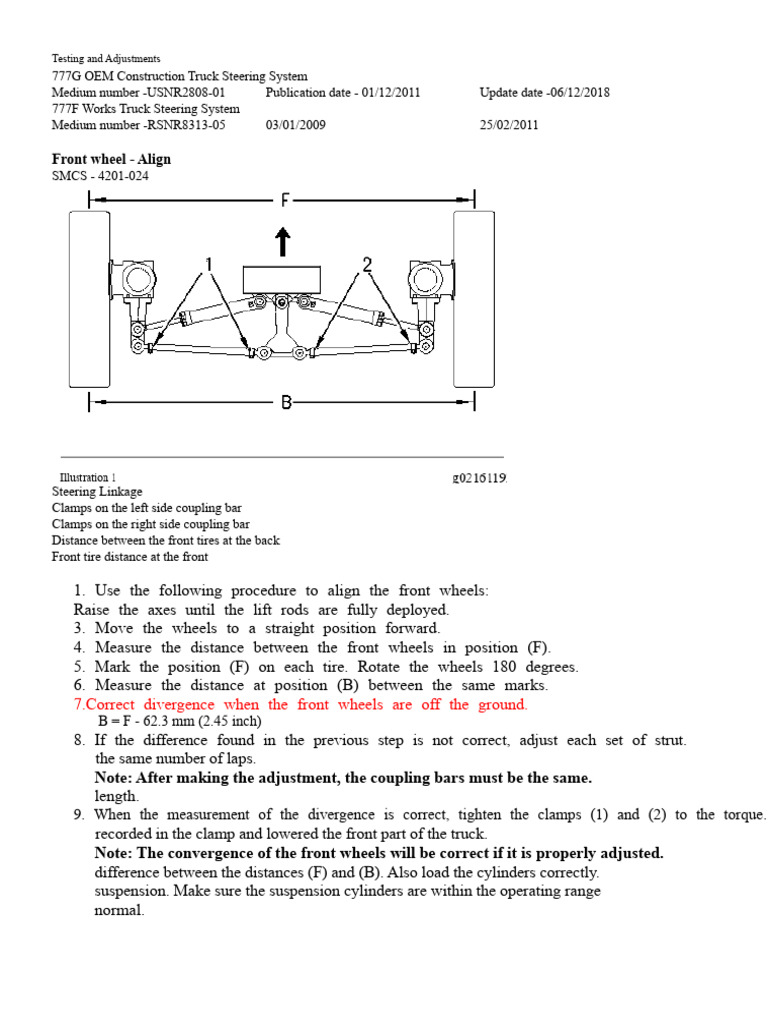 Front Wheel Alignment Procedures Guide | PDF | Steering | Wheel