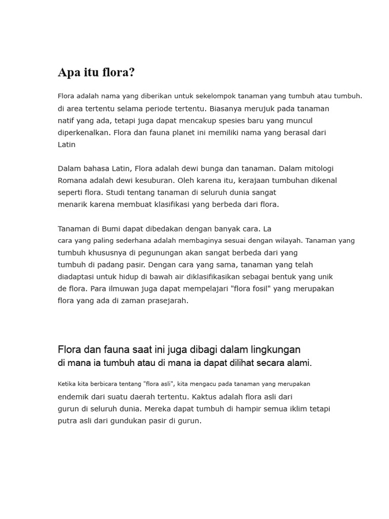 Apa Itu Flora | PDF