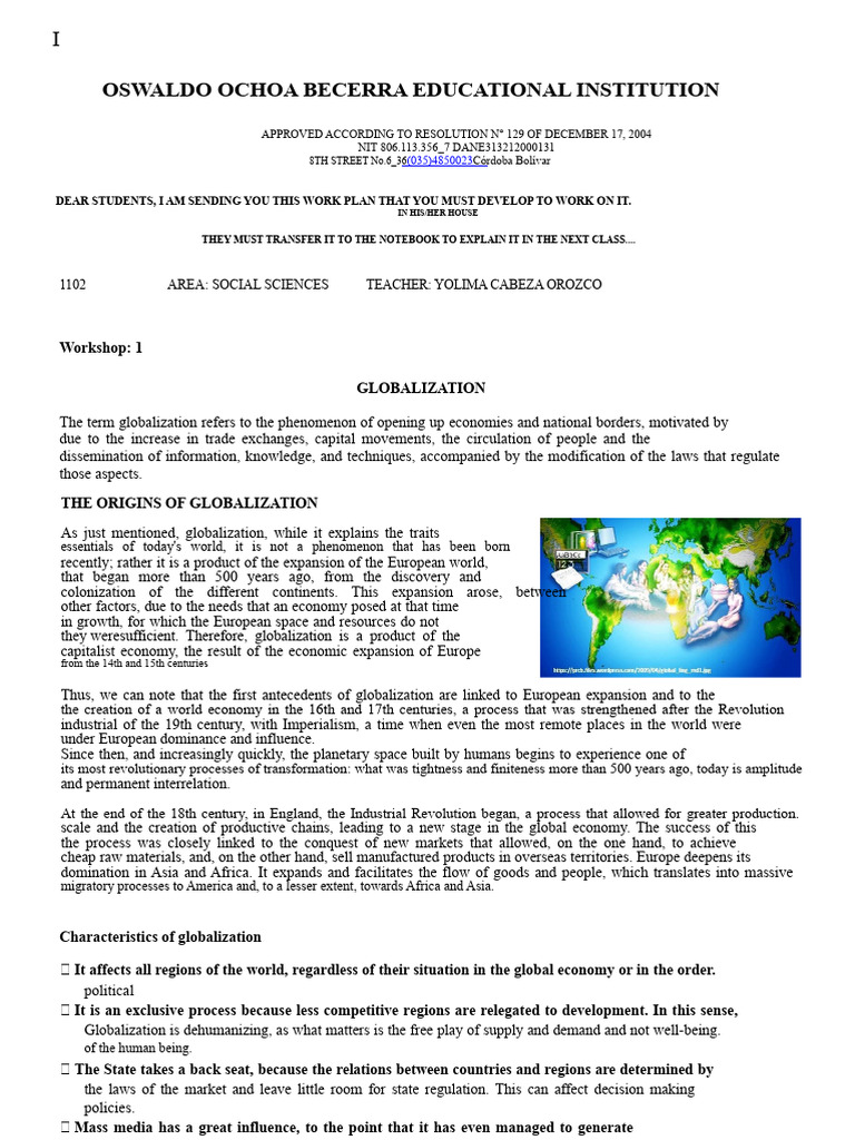 Understanding Globalization: Key Concepts | PDF | Capitalism | Economic ...