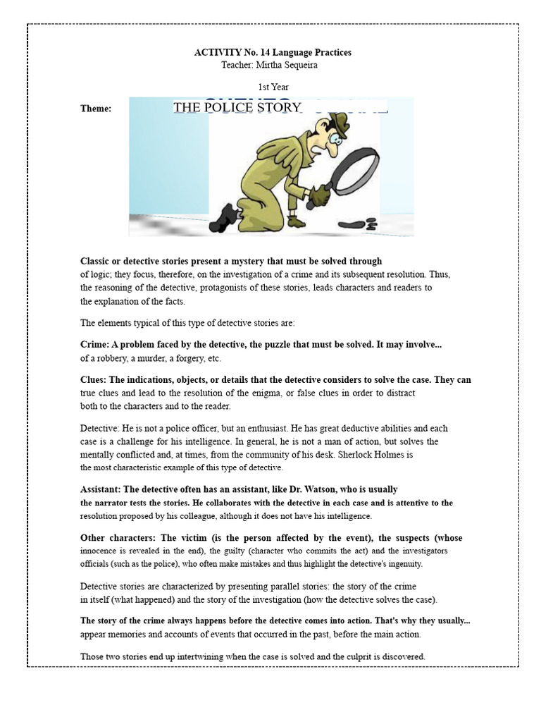 The Detective Story and Its Characteristics. | PDF | Detective Fiction ...