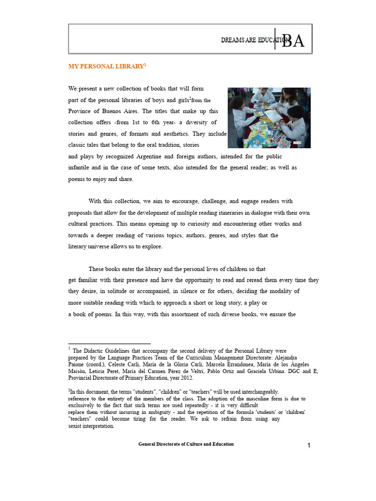 6° Stories To Read With The Light On - Didactic Guidelines | PDF ...