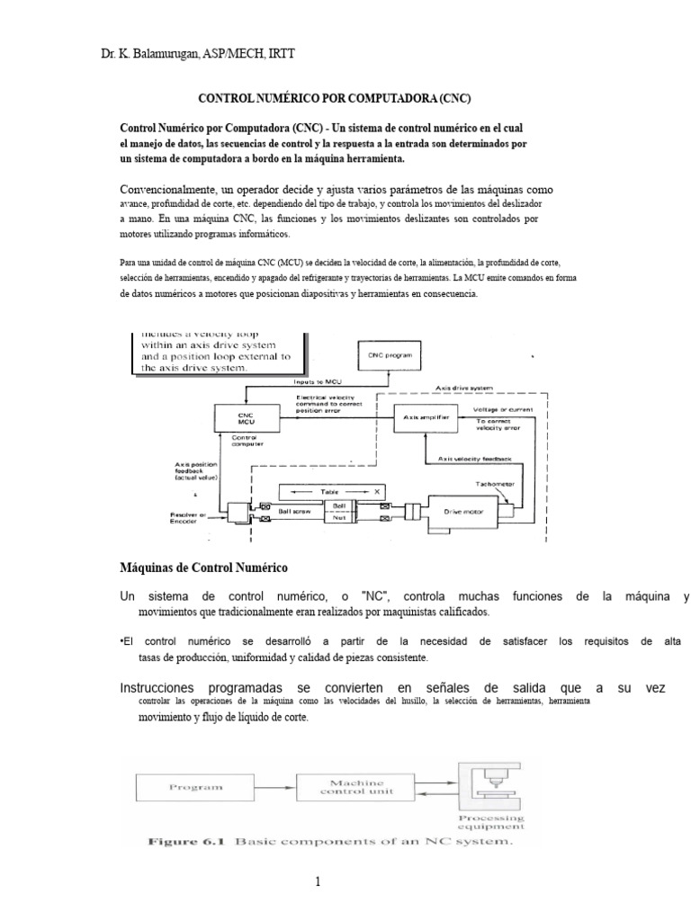 Introducción al Control Numérico CNC | PDF | Informática | Ingeniería ...