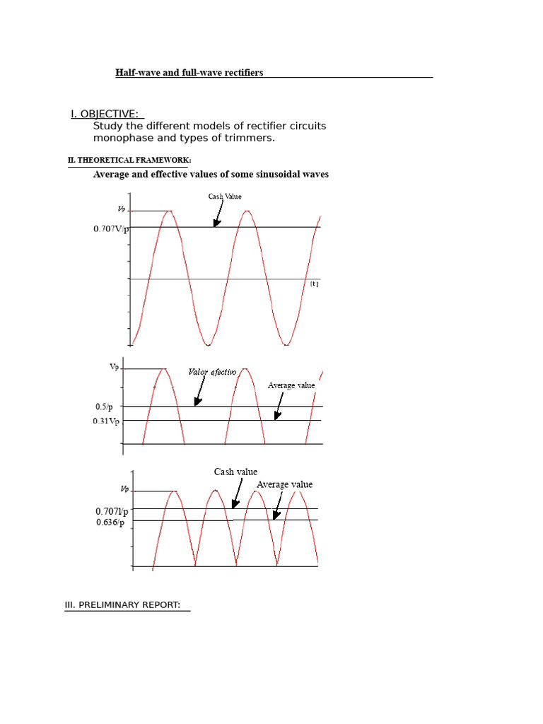 Half Wave and Full Wave Rectifiers | PDF | Rectifier | Diode