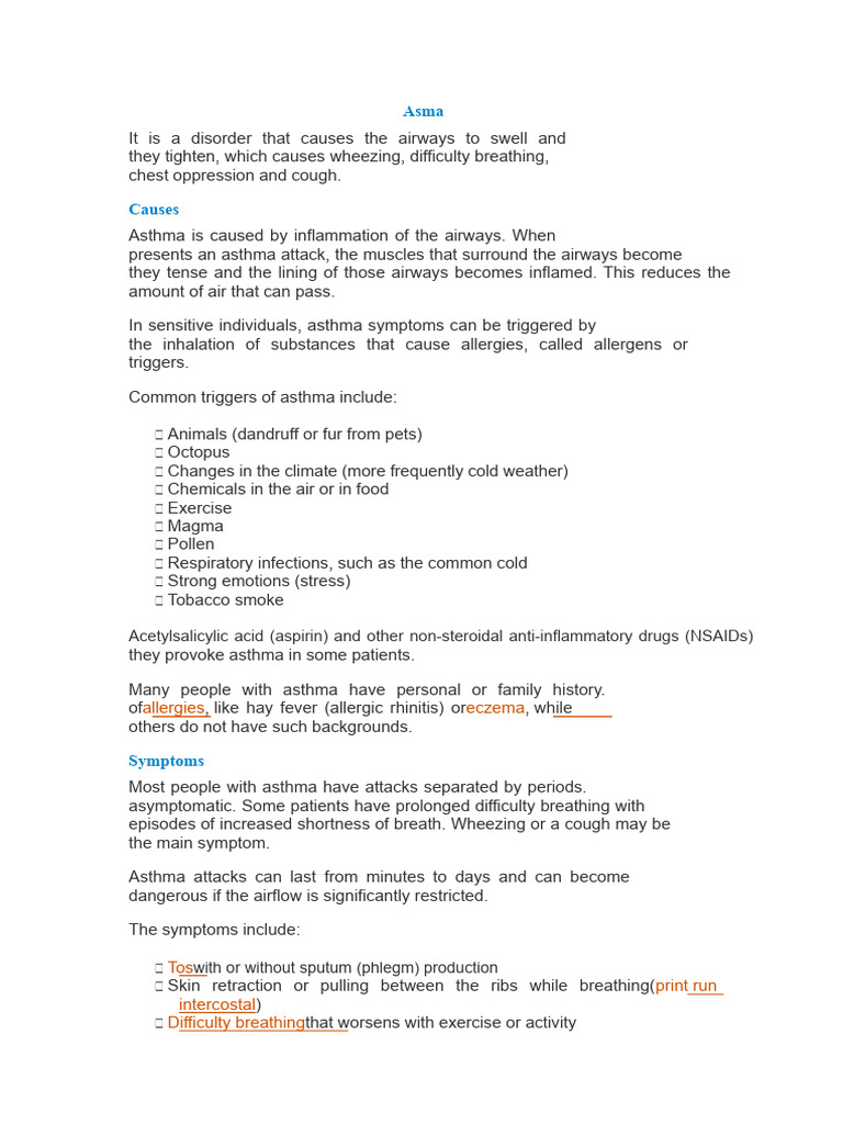 Asthma Report | PDF | Asthma | Respiratory Tract