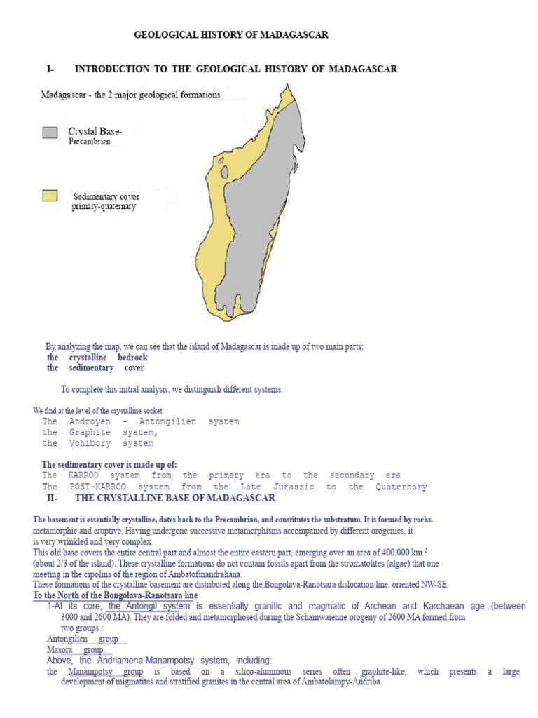 Volcanoes in Madagascar's Geology | PDF | Basalt | Volcano