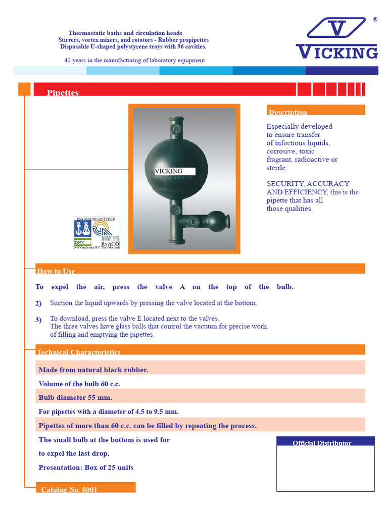 Rubber Propipettes for Lab Use | PDF