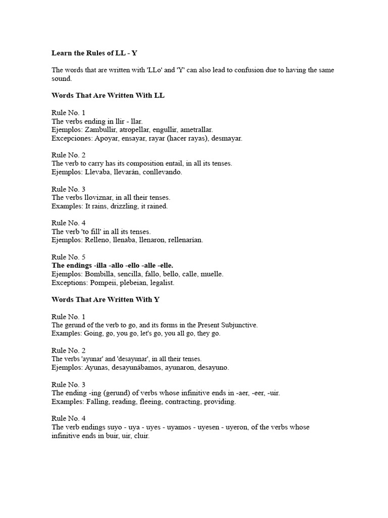 Learn The Rules of The LL | PDF | Linguistics | Orthography