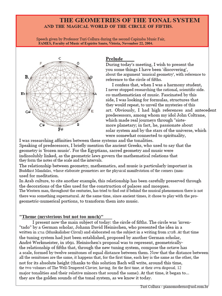 Musical Geometries and The Magical World of The Circle of Fifths | PDF ...