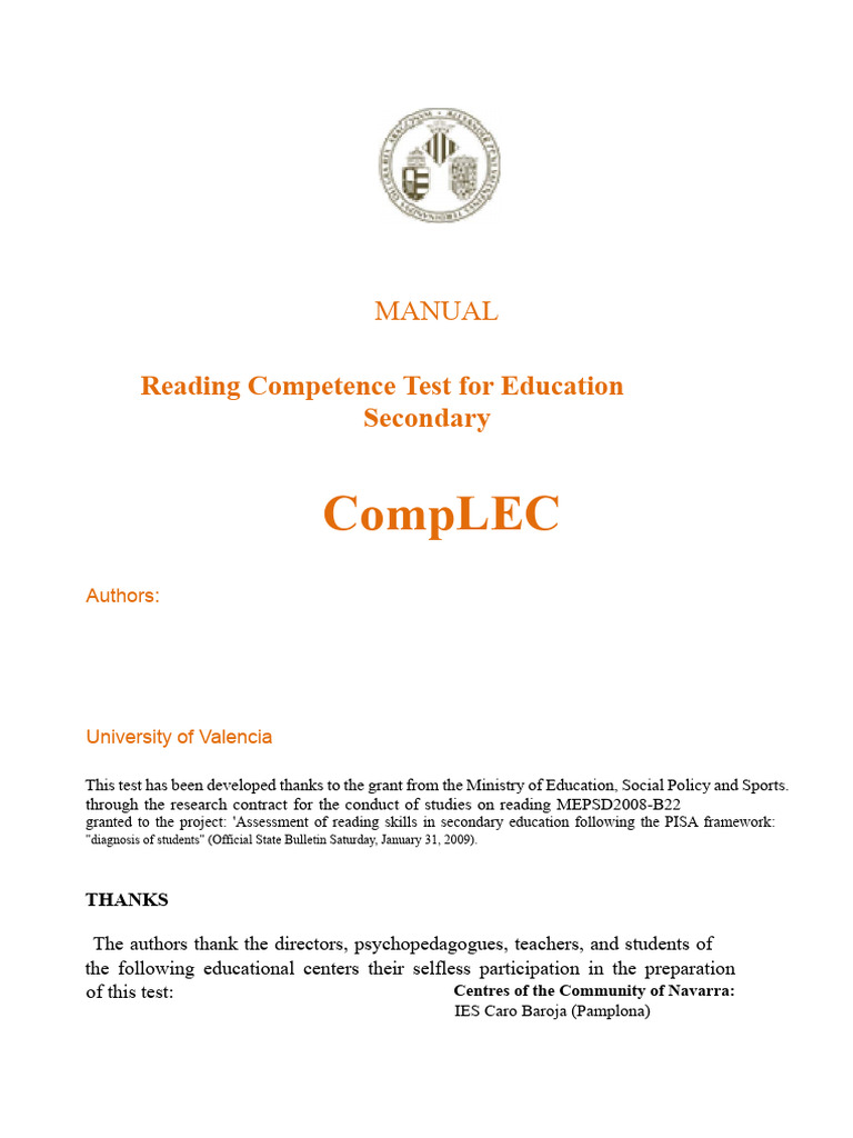 16 Reading Competence Test For Secondary Education | PDF | Nuclear ...