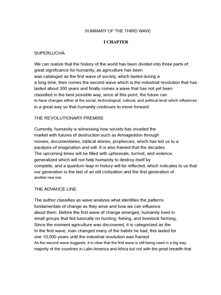 Understanding the Three Waves of Society | PDF | Market (Economics ...