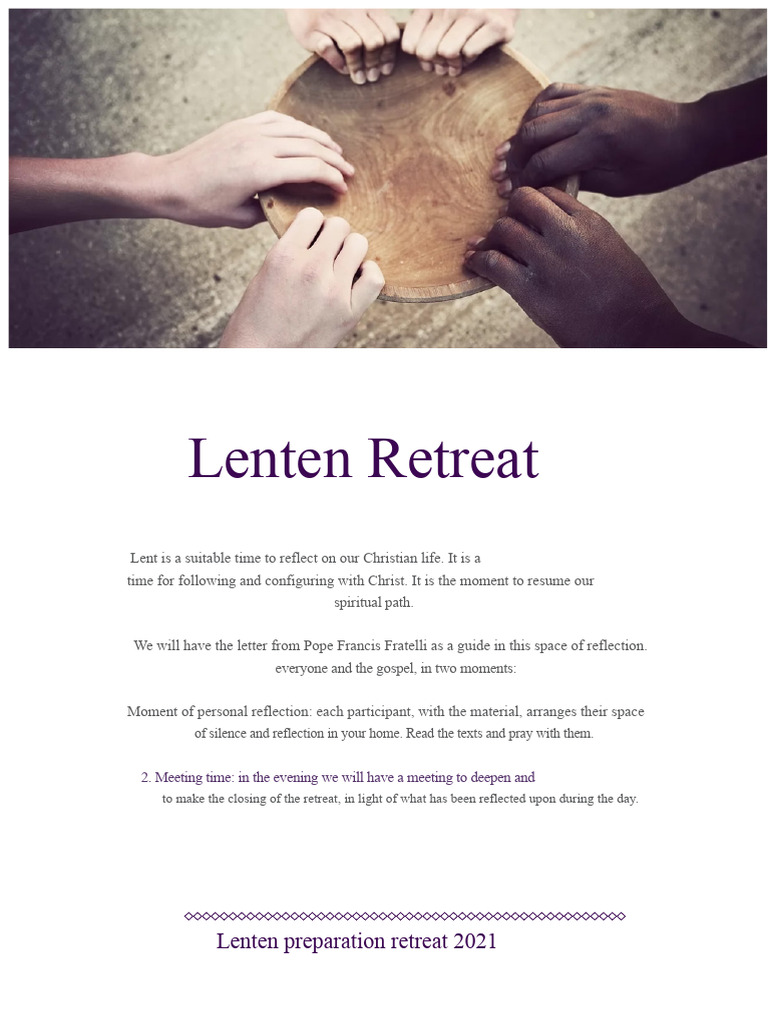 Lenten Retreat | PDF | Jesus | Lent