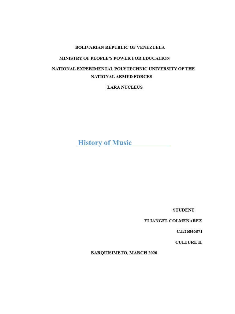 History of Music Work | PDF | Musical Instruments | Baroque Music