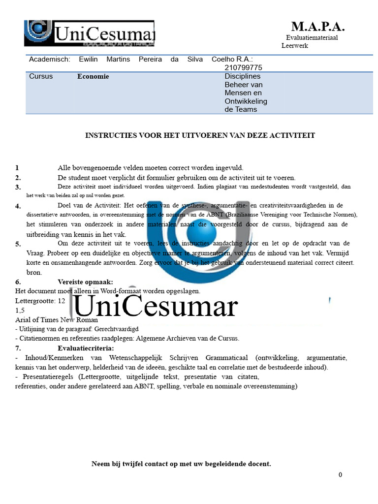 M.A.P.A. Personeelsbeheer en Teamontwikkeling - Ewilin | PDF