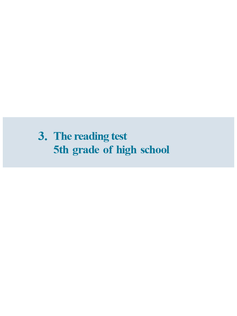 5th Grade Reading Test Overview | PDF | Semantics | Information