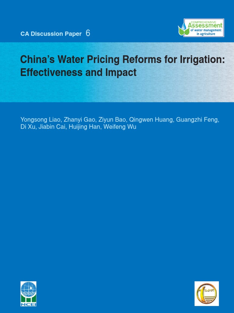 China Water Pricing Reforms | PDF | Water Conservation | Water Resources