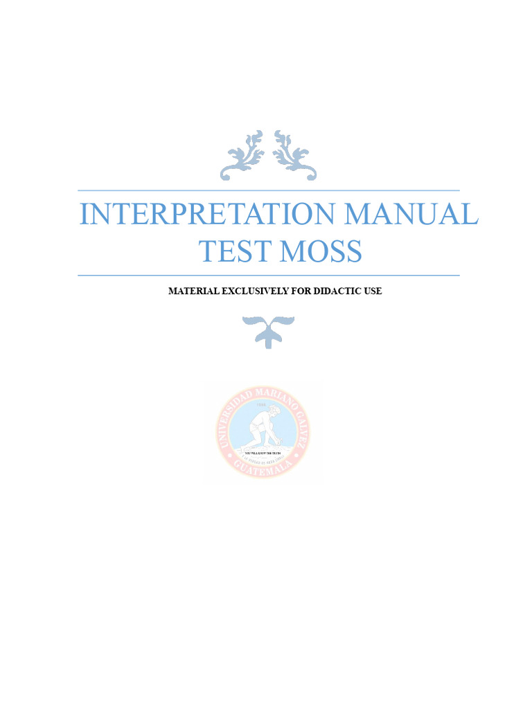 MOSS Test for Social Adaptability Evaluation | PDF | Leadership ...