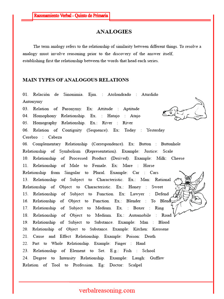 Understanding Types of Analogies | PDF