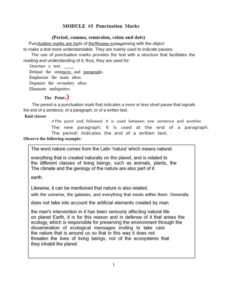 Essential Guide to Punctuation Marks | PDF | Punctuation | Nature