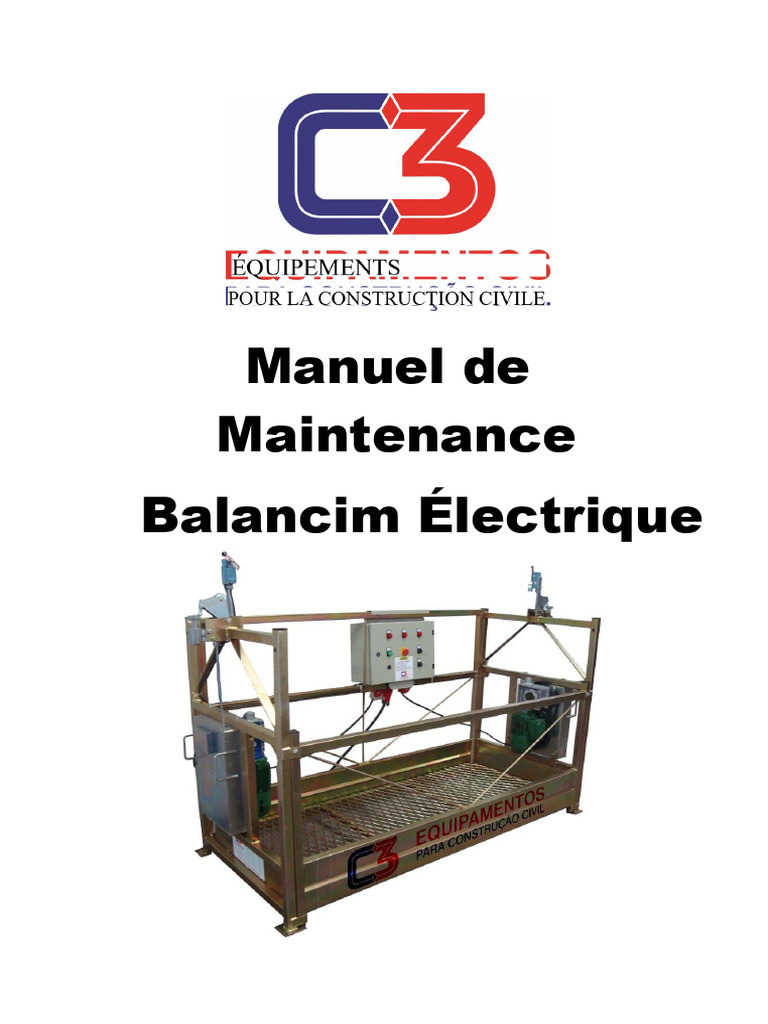 Manuel D'entretien Du Balancier Électrique C3 | PDF | Vis de fixation ...