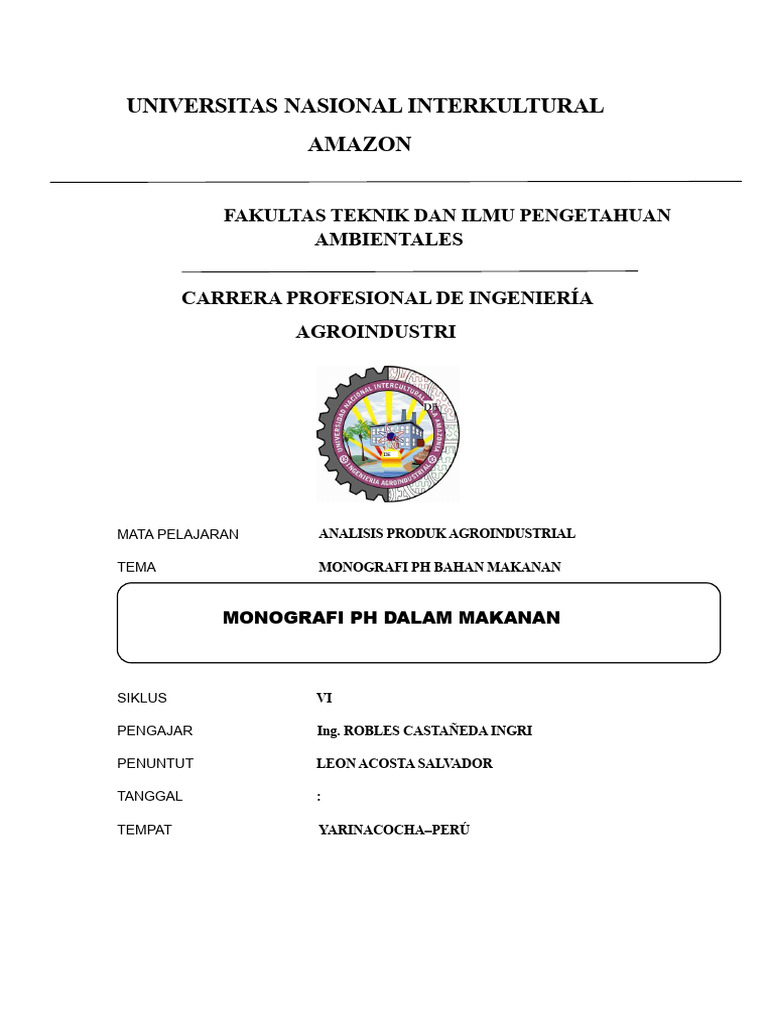 Monografi PH Makanan | PDF