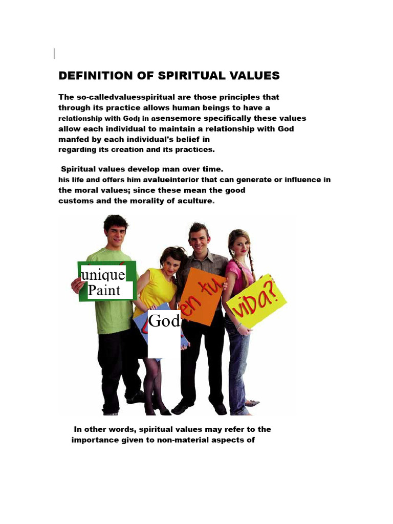 DEFINITION OF Spiritual Values | PDF