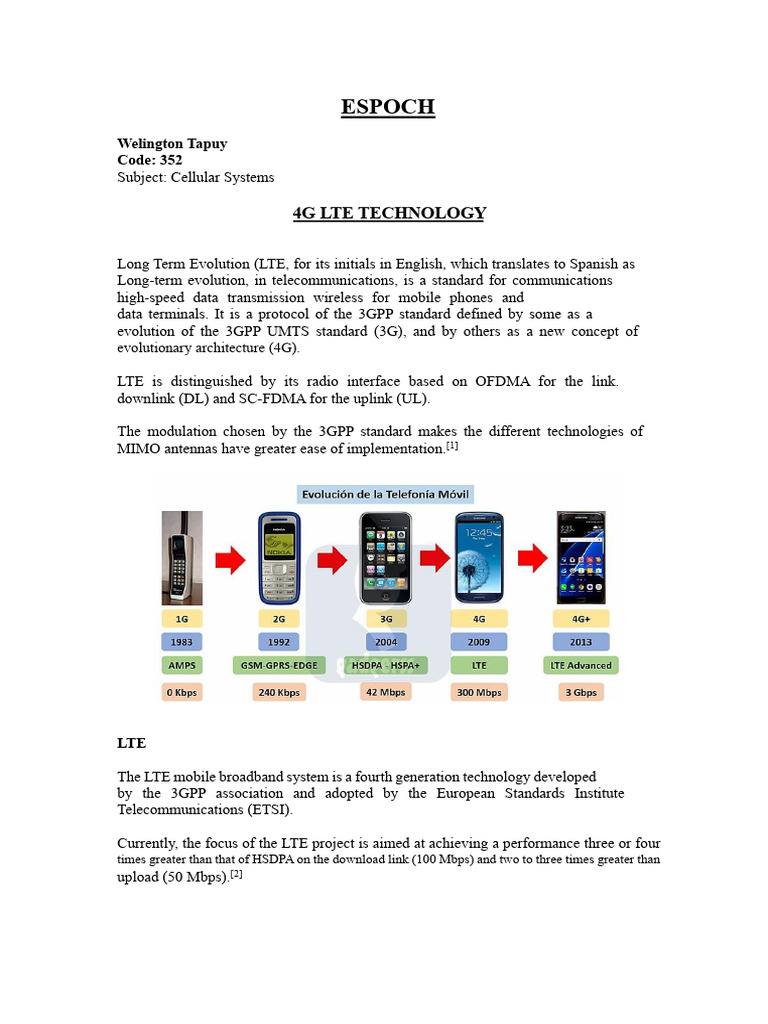 Overview of 4G LTE Technology | PDF | Lte (Telecommunication) | 4 G