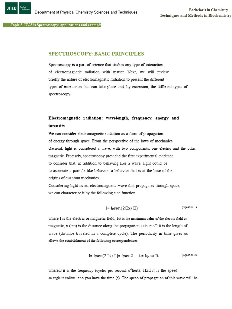 1 - Basic Principles of Spectros | PDF | Emission Spectrum | Electromagnetic Radiation
