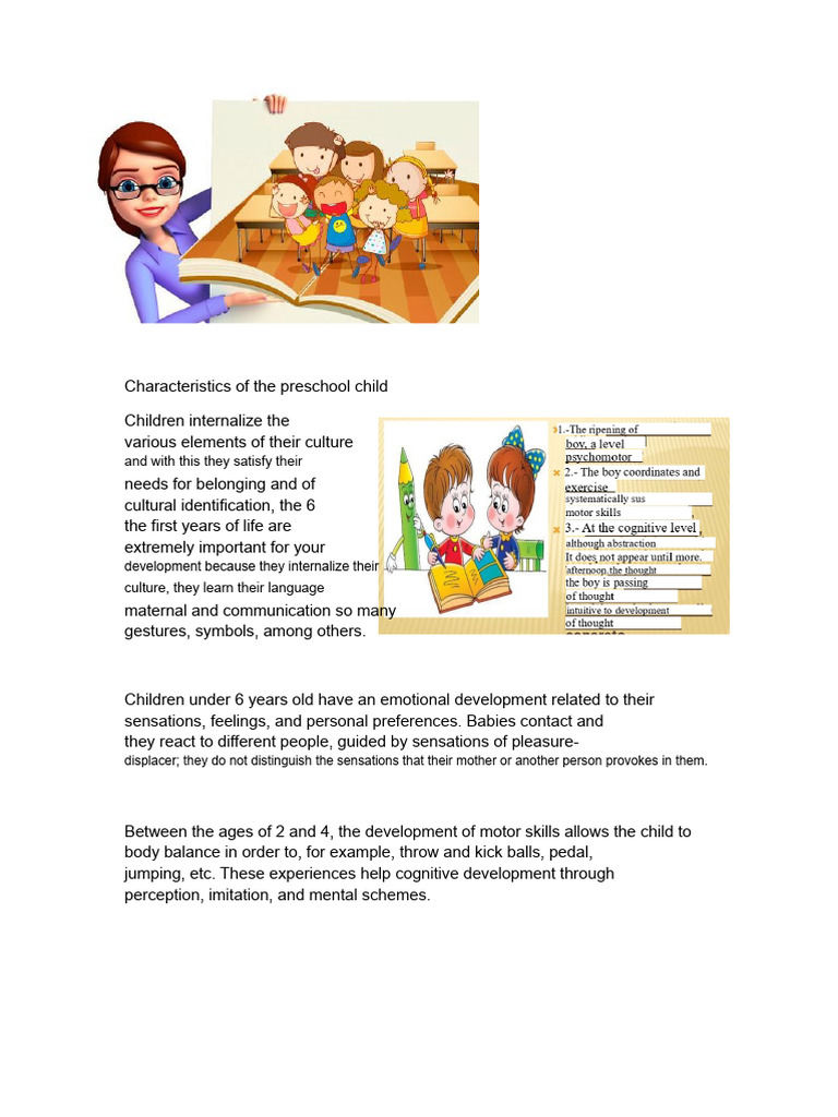 Characteristics of The Preschool Child | PDF | Socialization | Feeling